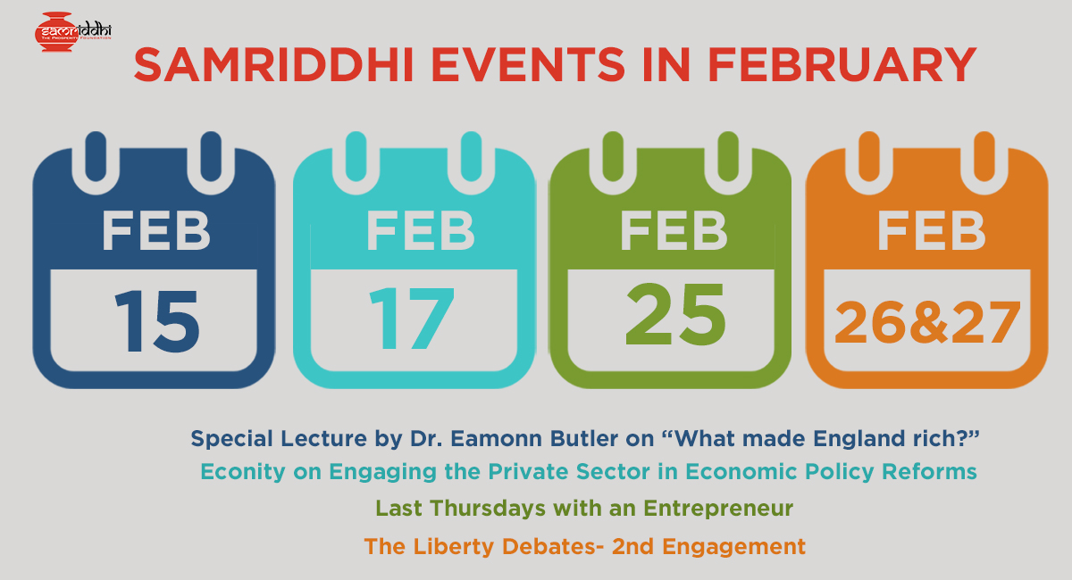 Save these dates for Samriddhi events in Februrary | Samriddhi Foundation